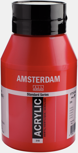 Amsterdam Standard Series Acrylverf Pot 1000 ml Karmijn 318 Antoon de Jong