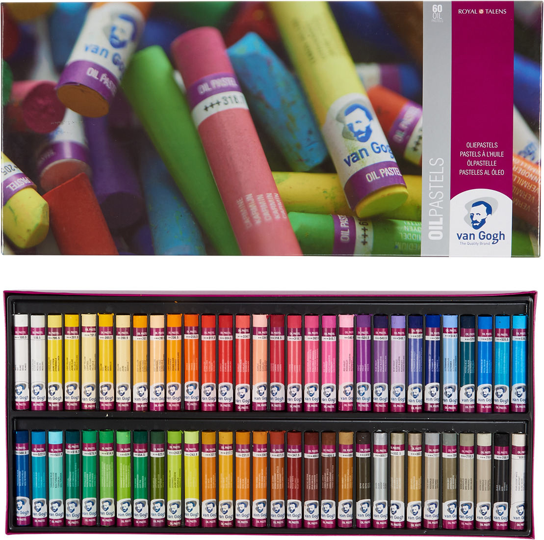 Van Gogh Complete collectie-set oliepastels met 60 kleuren Antoon de Jong